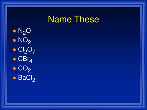 Naming Compounds Writing Formulas Ppt Download