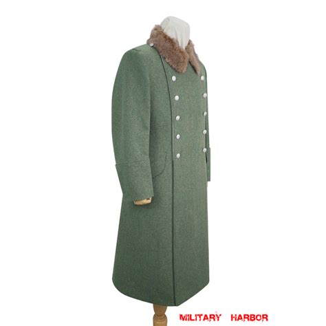 Wwii German M40 Waffen Ss General Fur Collar Wool Greatcoatwool Ss