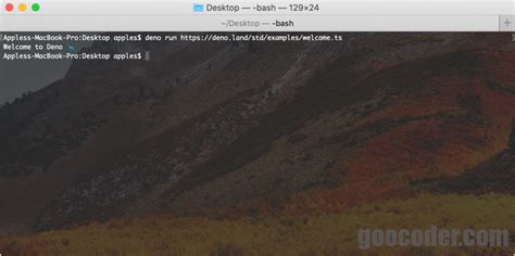 Deno Install Deno On OSX GooCoder