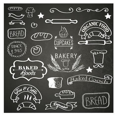 Conjunto De Logotipos De Panadería Vector Premium Generado Con Ia