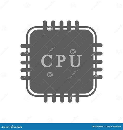 Cpu Processor Icon Stock Vector Illustration Of Network