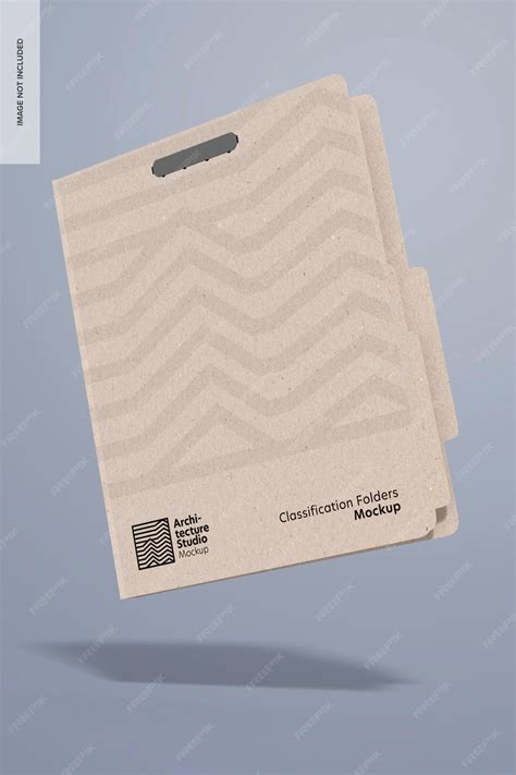 Premium Psd Classification Folder Mockup Falling