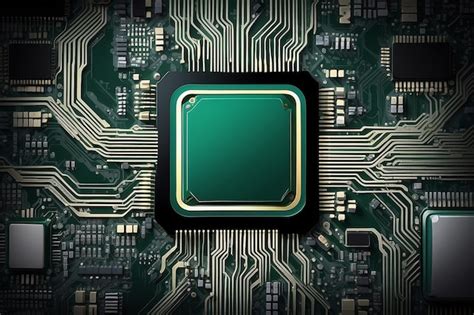 Circuit Board Technology Background Central Computer Processors Cpu Concep Premium Ai