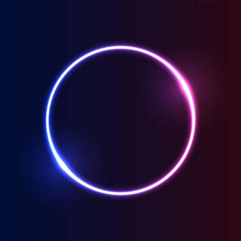 Borda De Quadro De Néon Futurista Fundo Brilhante De Néon Roxo