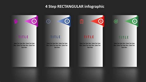 8 PowerPoint 4 Step RECTANGULAR Infographic PowerUP With POWERPOINT