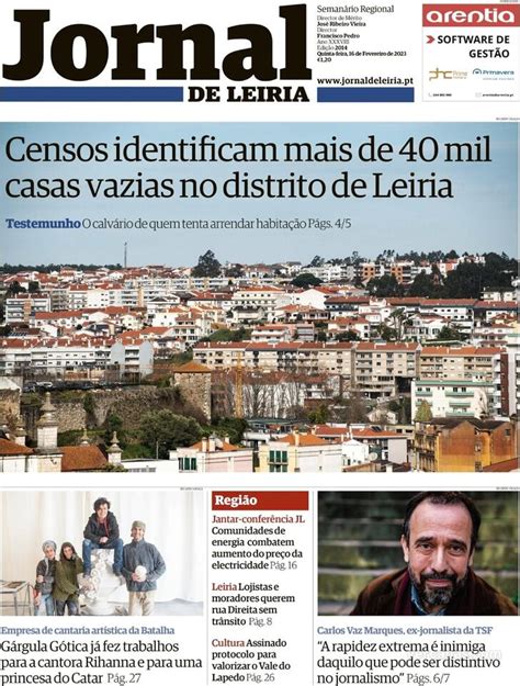 Capa Jornal De Leiria De 2023 02 16