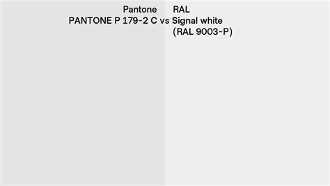 Pantone P 179 2 C Vs Ral Signal White Ral 9003 P Side By Side Comparison