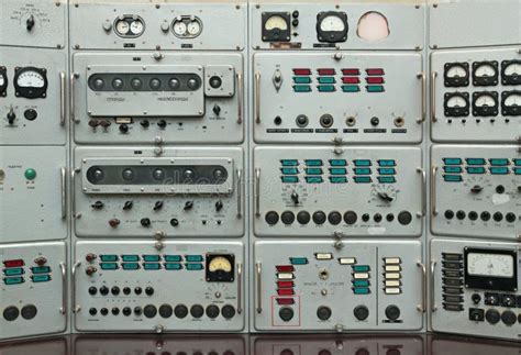 Old Nike Missile Control Panel with Dials and Lights Stock Photo ...