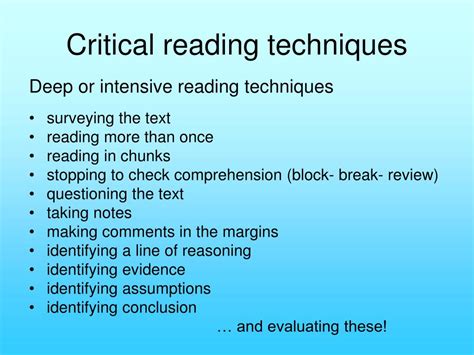 Ppt Critical Reading Critical Thinking Powerpoint Presentation Free Download Id 5090345