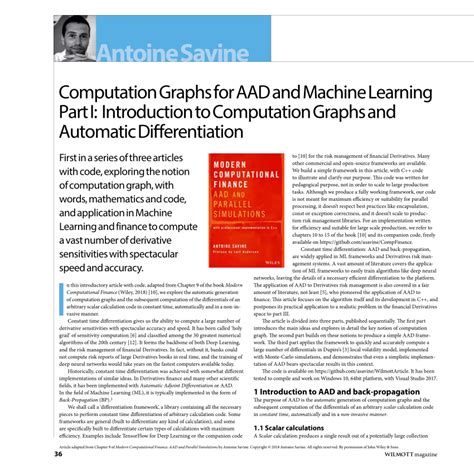 Pdf Computation Graphs For Aad And Machine Learning Part I