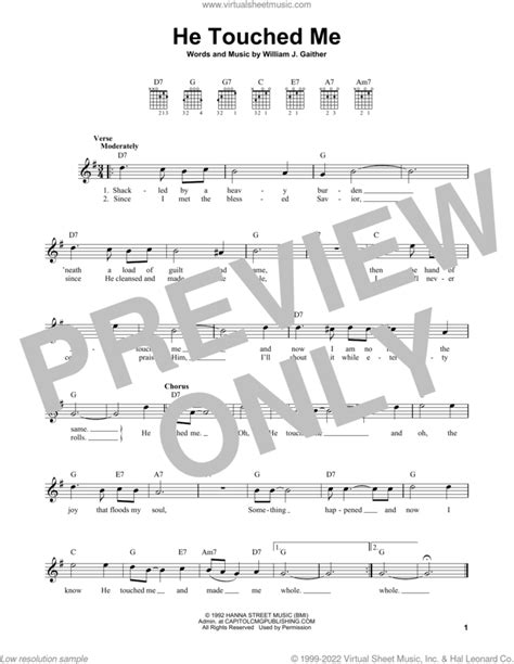 He Touched Me Guitar Chords