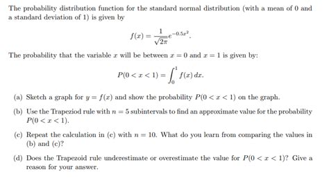 Solved The Probability Distribution Function For The