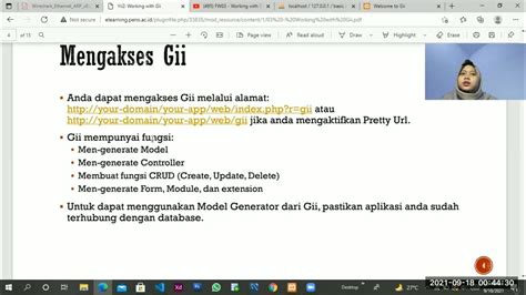 percobaan working with gii yii2 framework mode basic youtube