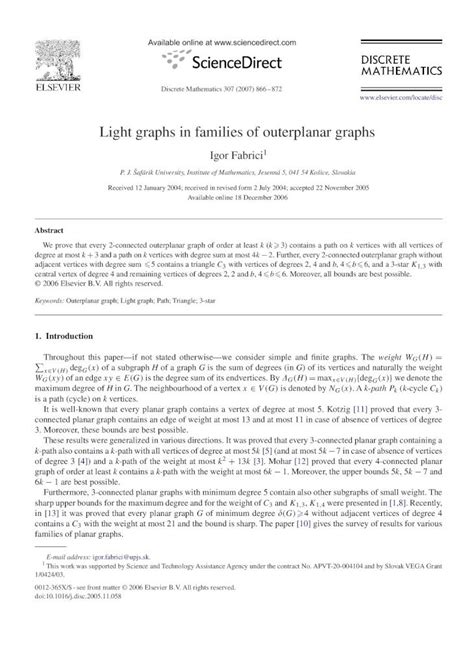 pdf light graphs in families of outerplanar graphs dokumen tips
