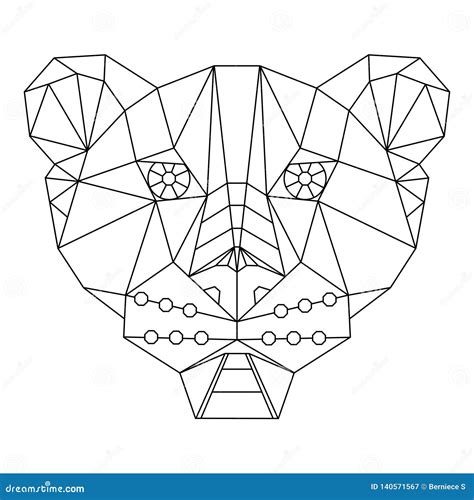 Projeto Isolado Poligonal Da Ilustração Do Vetor Do ícone Da Cabeça Da