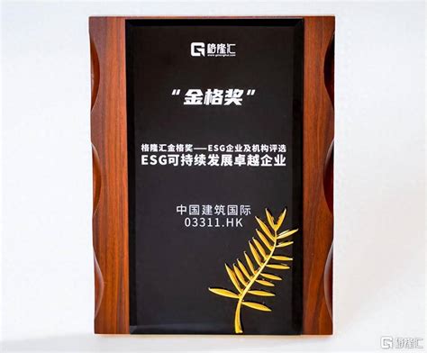 中国建筑国际获可持续发展卓越企业奖项，高质量发展引领绿色未来对公司报告全球