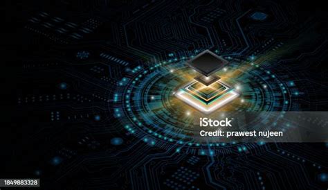 마더보드의 Cpu 칩 중앙 컴퓨터 프로세서 Cpu 개념 양자 컴퓨터 대용량 데이터 처리 데이터베이스 개념 미래형 마이크로칩 프로세서 디지털 칩 가상현실에 대한 스톡 벡터