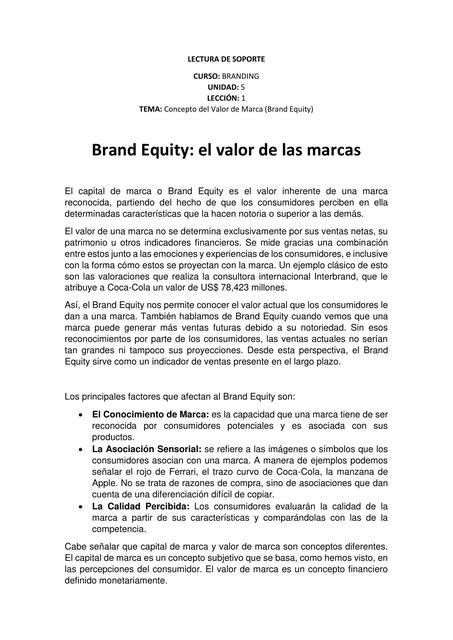 Concepto Del Valor De Marca Ayelin Udocz