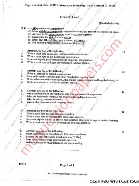 Science Msc Information Technology Semester 4 2023 May Deep Learning Cbcs Pdf