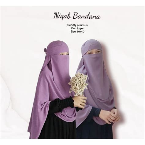 Jual Niqab Bandana Dua Layer Shopee Indonesia