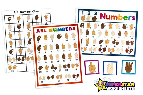 Asl Numbers Superstar Worksheets
