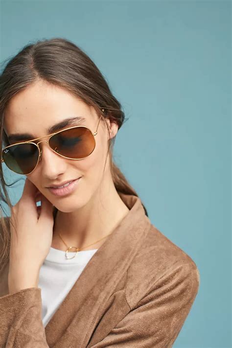 Ray Ban Gradient Aviator Sunglasses Anthropologie