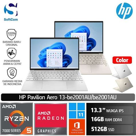 Promo Hp Pavilion Aero Be Au Be Au Notebook Ryzen U Gb Gb Wuxga Ips