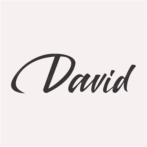 Premium Vector David English Name Greeting Lettering Card