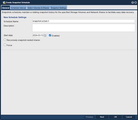 File Create Snap Schedule General OSNEXUS Online Documentation Site