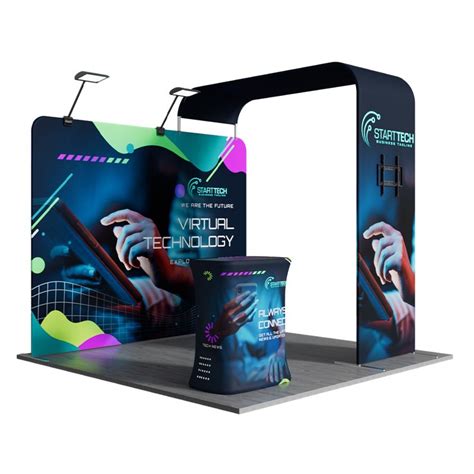 10ftx10ftt Custom Trade Show Booth A3 Outlet Tags Canopies Canada