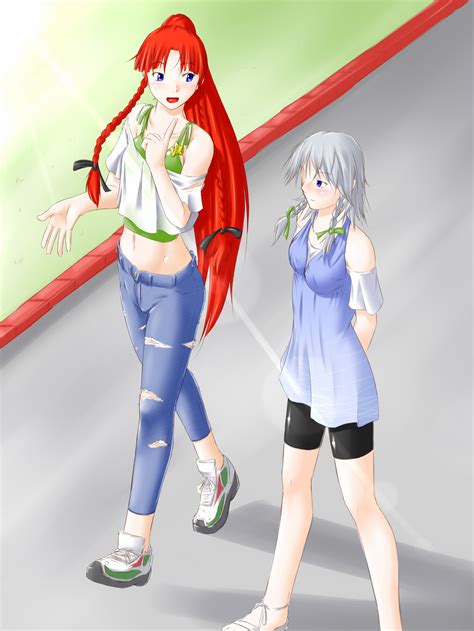 Izayoi Sakuya And Hong Meiling Touhou Drawn By Niwatazumi Danbooru