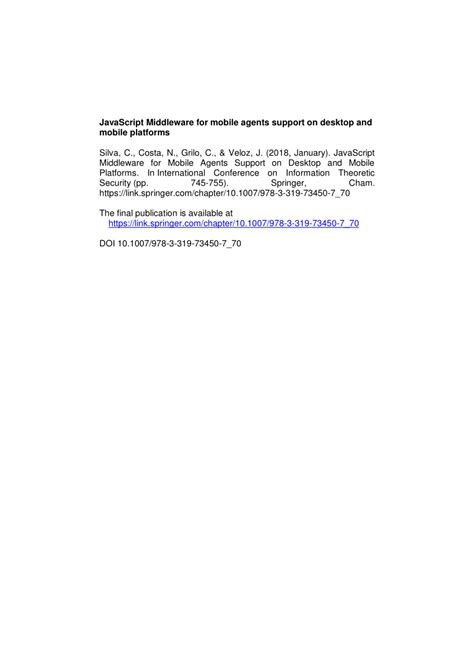 Pdf Javascript Middleware For Mobile Agents Support On Desktop And Mobile Platforms