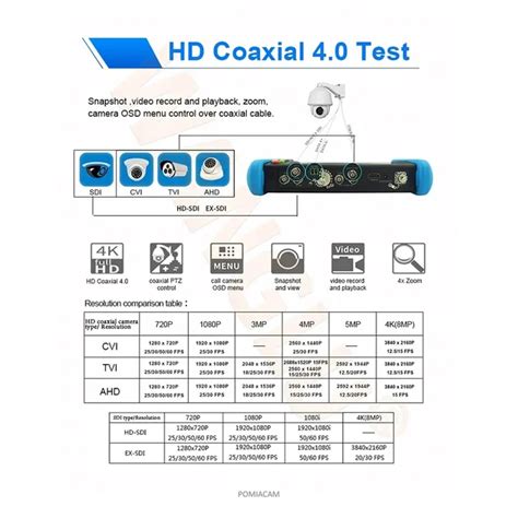 Ipc9800 Ipc Cctv 테스트 모니터 8mp Ahd Tvi Cvi 테스터 플러스