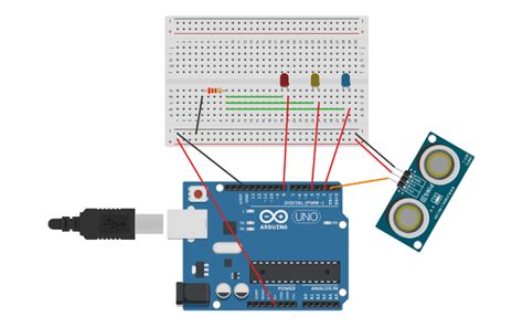 Circuit Design 3c Ultrasonic Sensor Ssc Tinkercad