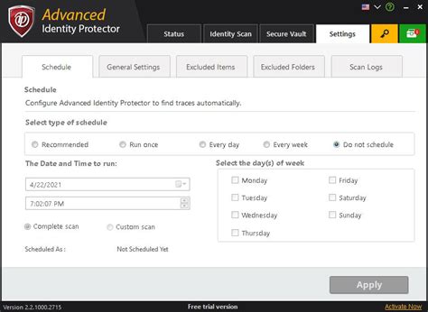Windows Help Advanced Identity Protector