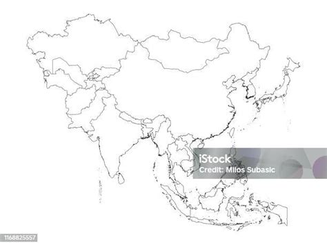 国と白いアジアの地図 アジア大陸のベクターアート素材や画像を多数ご用意 アジア大陸 イラストレーション インド Istock