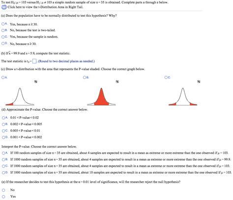 solved to test h0 μ 103 versus h μ 103 a simple random
