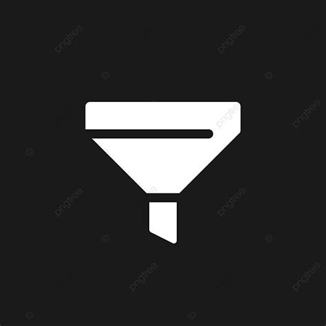 Funnel Dark Mode Glyph Ui Icon Illustration Conversion Ui Vector Illustration Conversion Ui