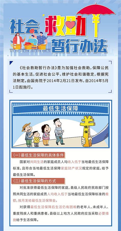 社会救助暂行办法长图sunnie的斜杠生活 站酷zcool