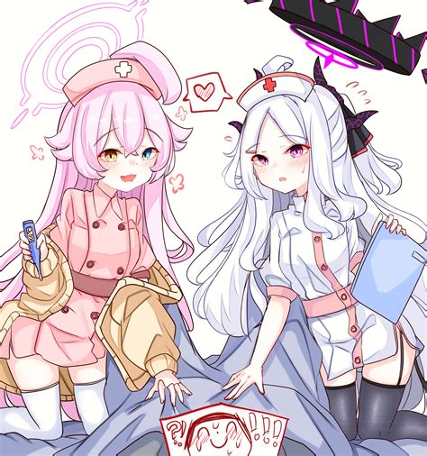 Sensei Doodle Sensei Hina And Hoshino Blue Archive Drawn By Peroronti Danbooru