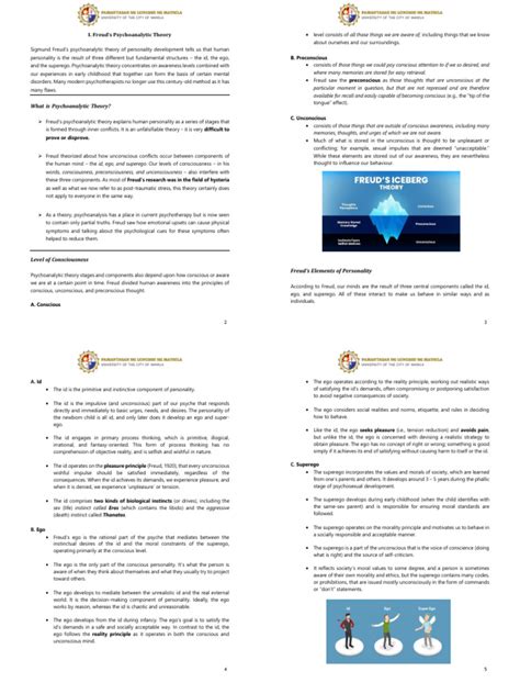 Written Report Edn Developmental Theories Pdf Id Psychoanalysis