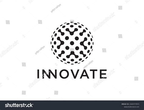 Tech Global Logo Globe Data Technology Stock Vector Royalty Free