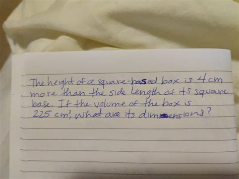 Solved I Got As Far As Volume Formula For A Chegg Com