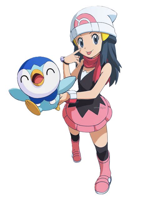 Dawn And Piplup Render By Willdinomaster55 On Deviantart