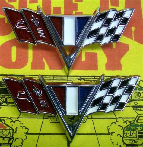 Sell Chevelle El Camino Camaro Vova Front Fender V Flag Emblems In Hunker