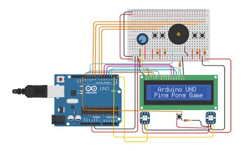 Circuit Design Ping Pong Game Tinkercad