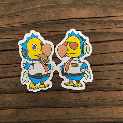 Matte Vinyl Orville And Wilbur Acnh Sticker Etsy
