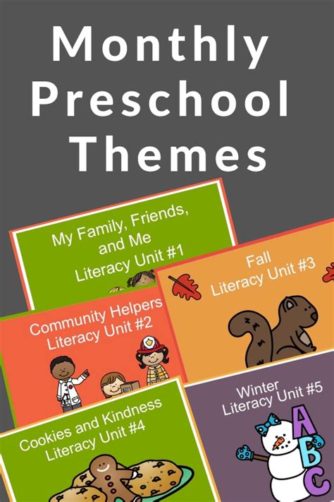 Monthly Preschool Themes