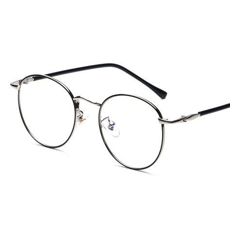 Korean Art Retro Round Eyeglasses Frame Men Camouflage Flower Print