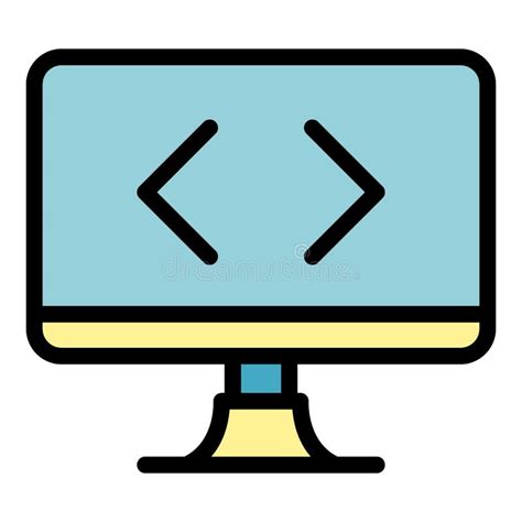 Operating System Programming Icon Color Outline Vector Stock Vector Illustration Of